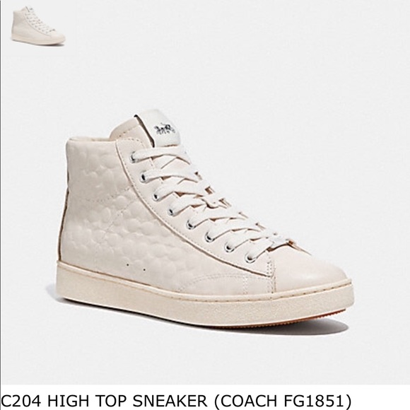 Coach | Shoes | Coach Signature High Top Sneakers | Poshmark